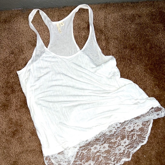 Tops | Razorback Tank With Lace Bottom | Poshmark